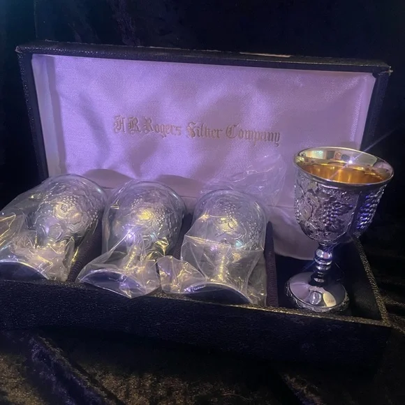 small silver goblets